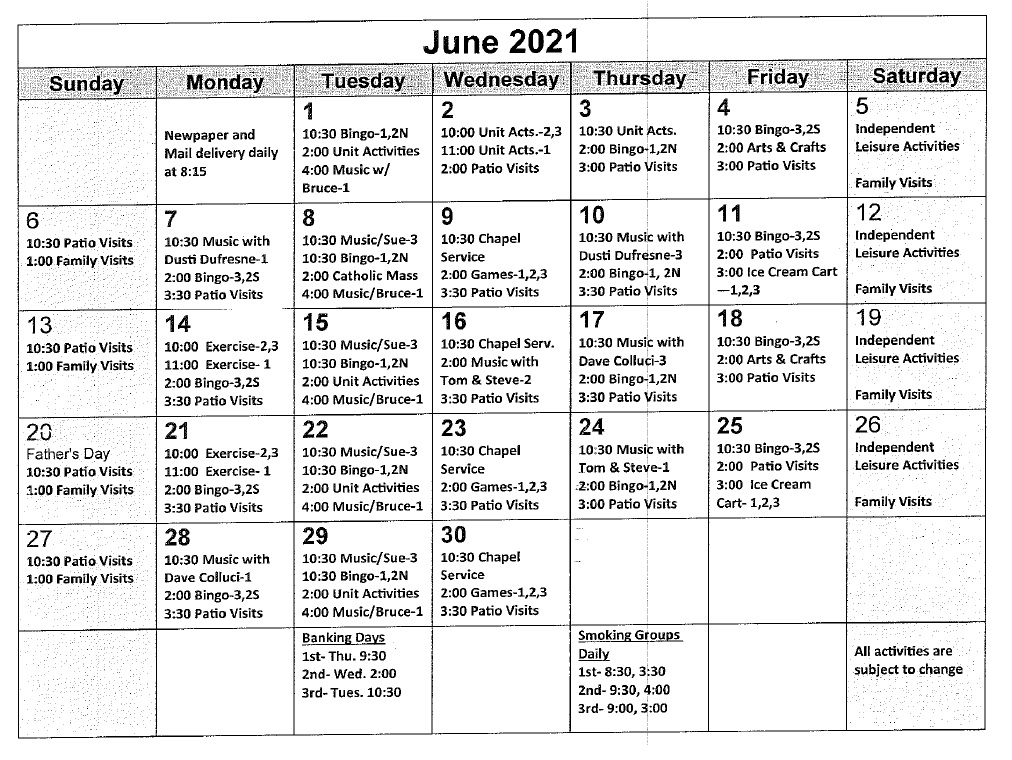 Therapeutic Recreation Programs | MissionCare at Holyoke